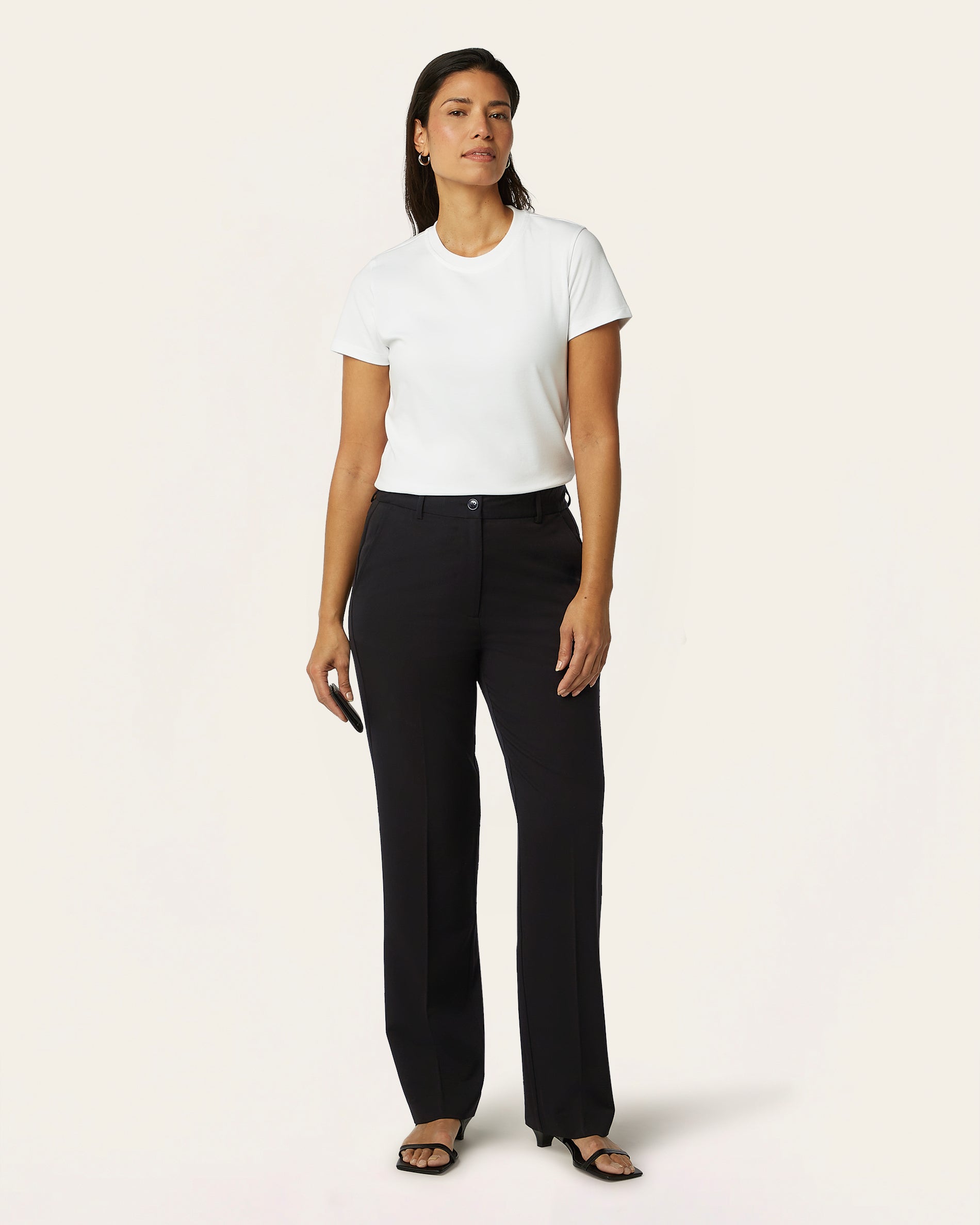 Black Straight Fit Classic Pants | LIV by LABFRESH
